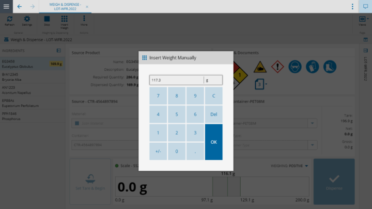 Weigh & Dispense