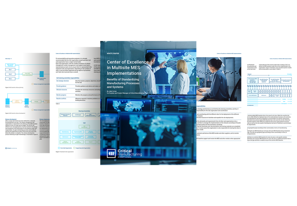 Center of Excellence in multisite MES implementations - Critical ...