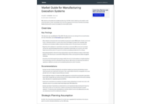Gartner Market Guide for MES 2025 - Critical Manufacturing