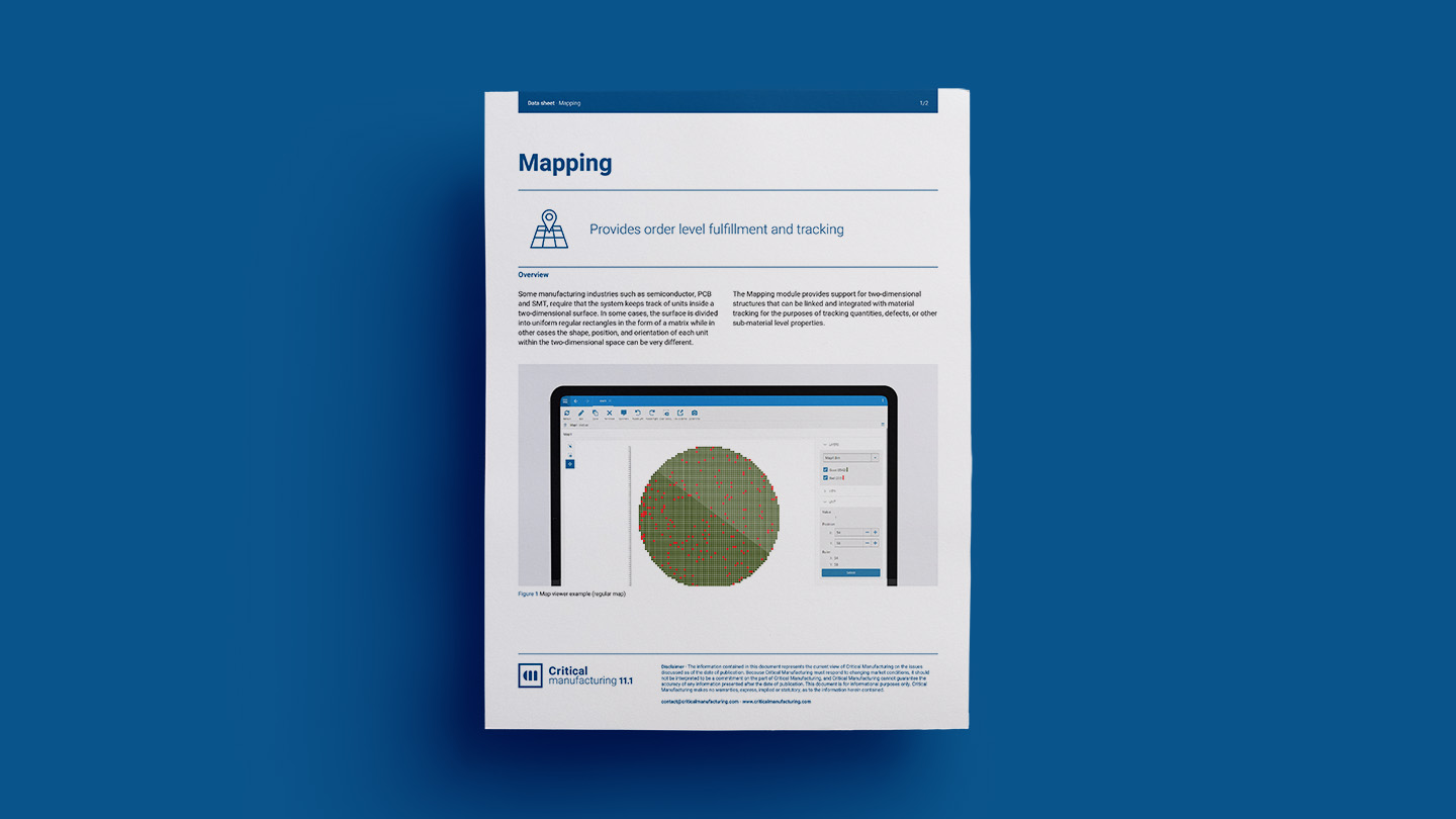 Mapping - Critical Manufacturing